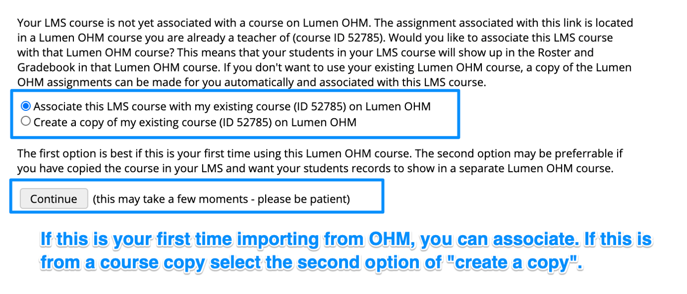 OHM & Canvas: Generate and Import an OHM Course Cartridge
