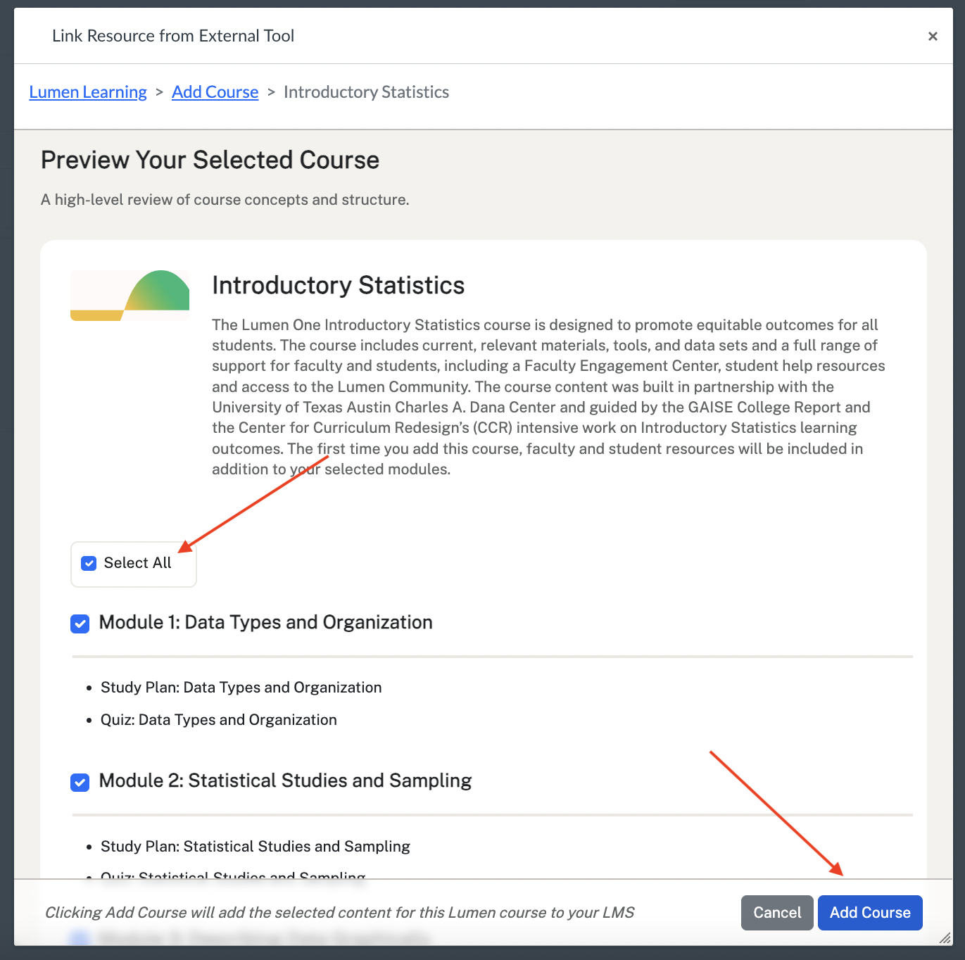 Lumen One: Canvas - Course Import Process