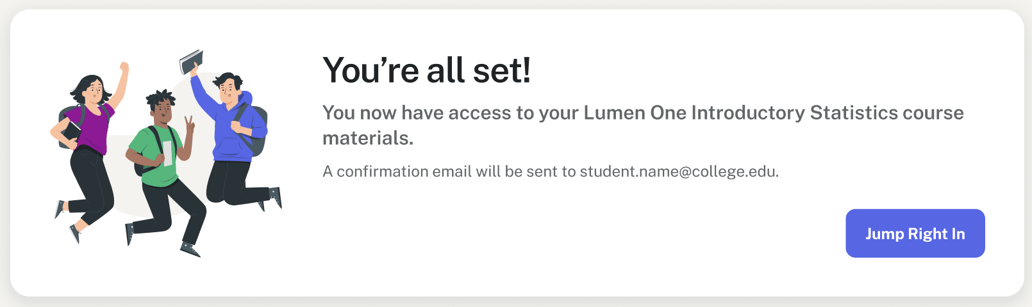 Lumen One For Students: How to Purchase Access or Redeem a Code
