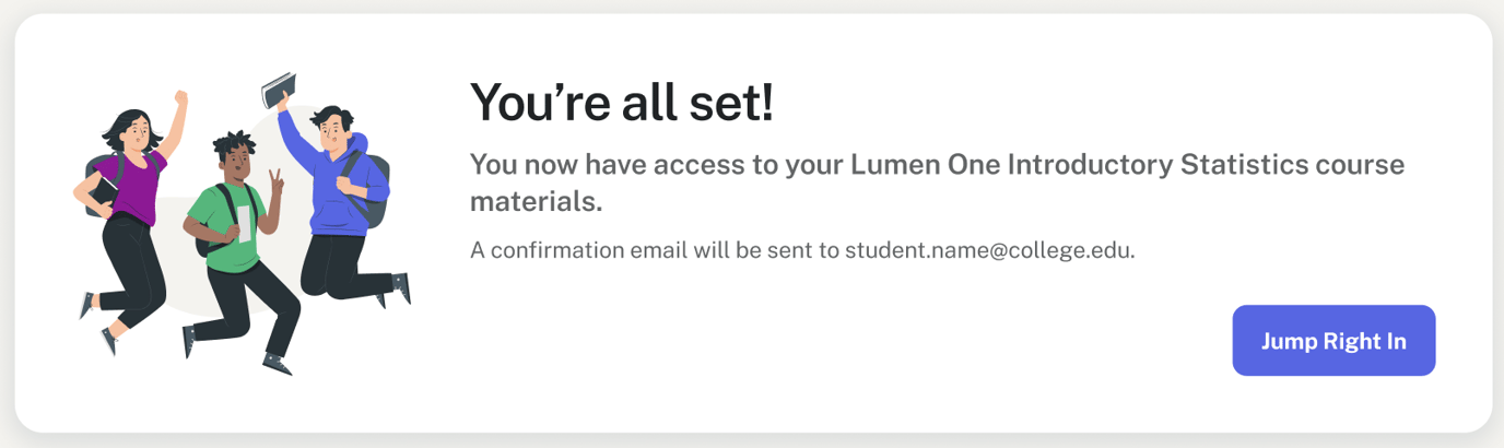 Lumen One For Students: How to Purchase Access or Redeem a Code