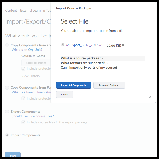 Waymaker: Brightspace Course Package Import Process