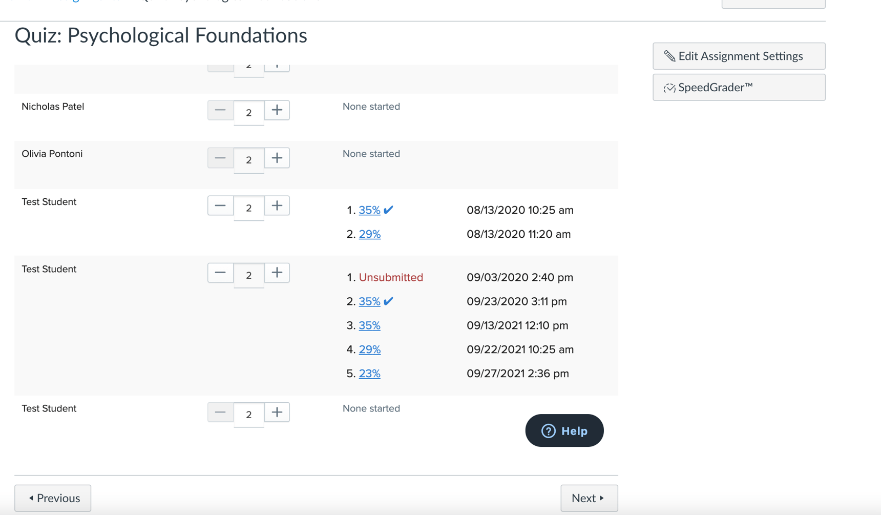 Waymaker: Confirm Student Quiz Attempts and Scores