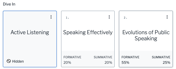 Waymaker: Hiding a Study Plan Section Tile