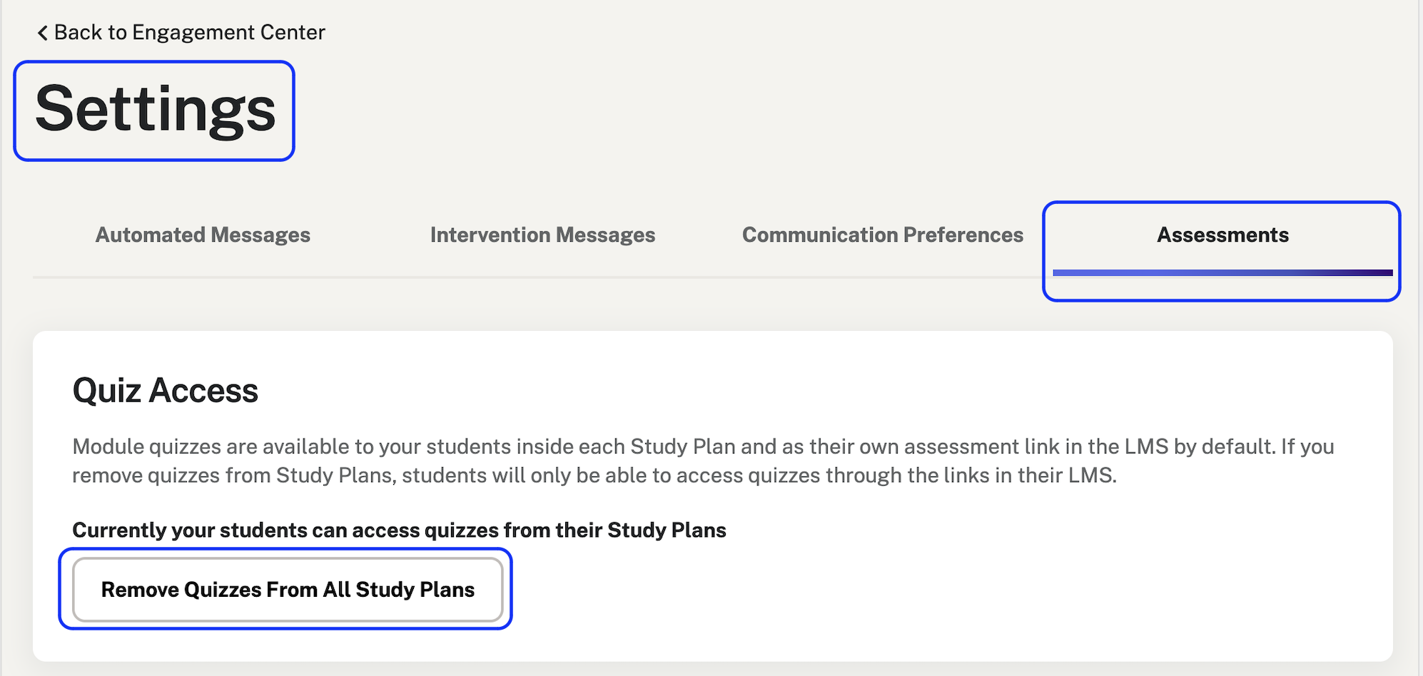 Lumen One: How to Control Quiz Access In Study Plans